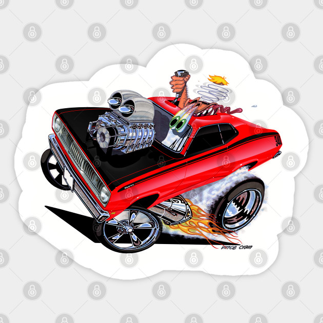 MO TWISTED 71 Duster RED - Duster - Sticker | TeePublic