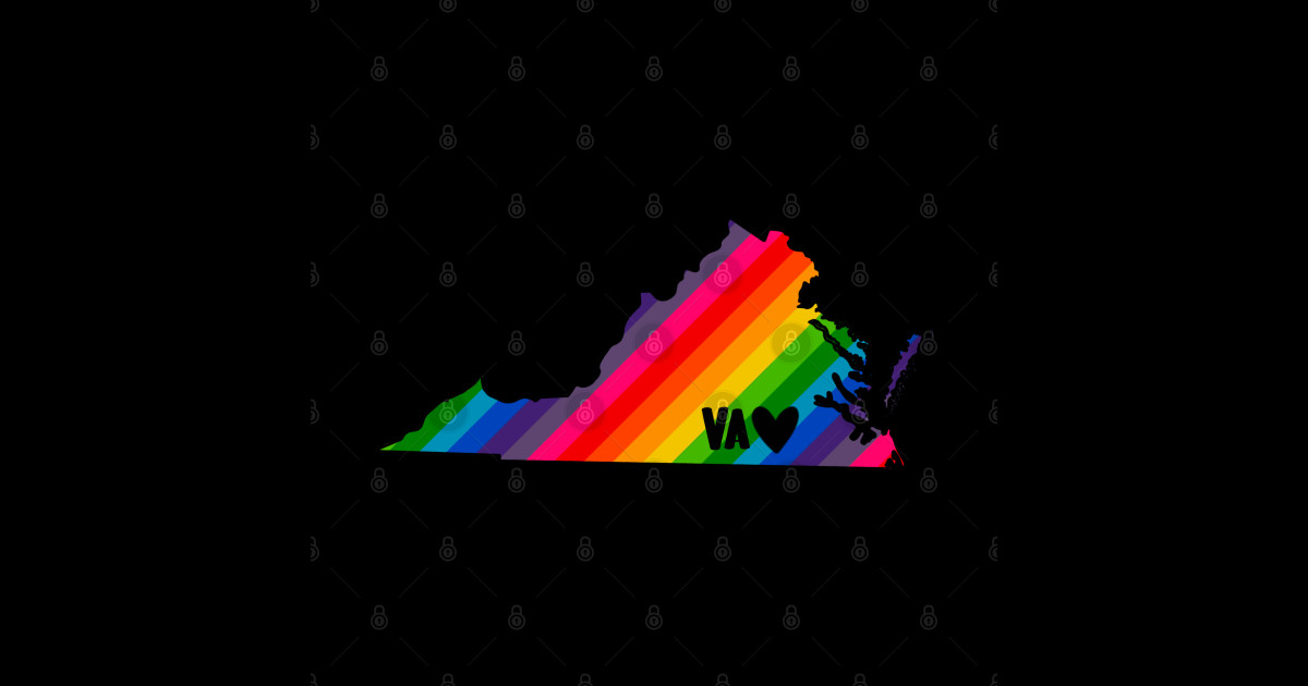 USA States: Virginia (rainbow) - Virginia - Shorts | TeePublic
