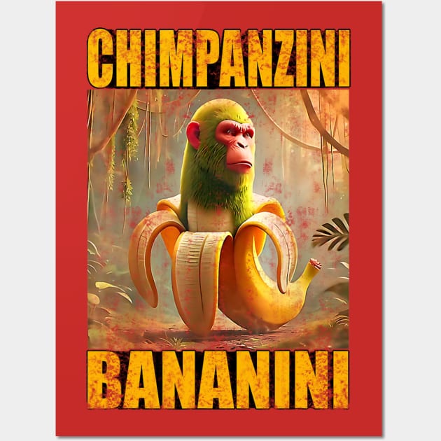 Chimpanzini Bananini Italian Brainrot Meme - Meme - Posters and Art ...