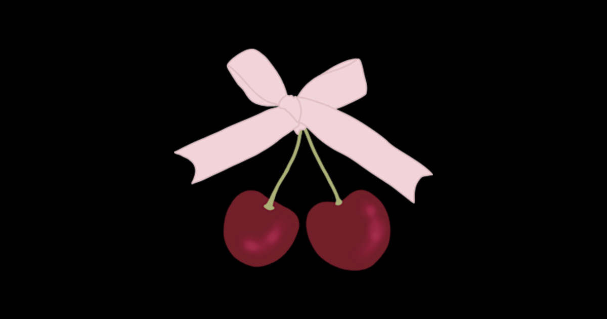 cherries knot ribbon aesthetic dollette coquette pink red - Girl ...