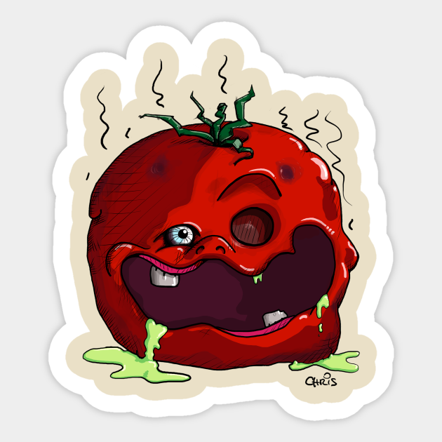 Rotting Tomato - Tomato - Sticker | TeePublic
