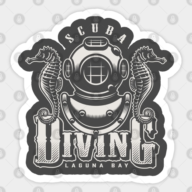 cool scuba diving - Love Diving - Sticker | TeePublic