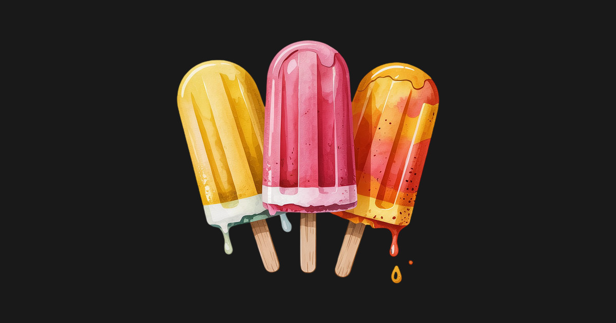 Colourful summer ice lolly ice cream fan - Colourful Summer Ice Lolly ...