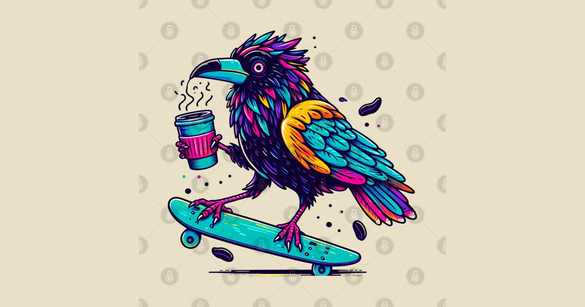 Cawfee Crow - Cawfee Crow - T-Shirt | TeePublic