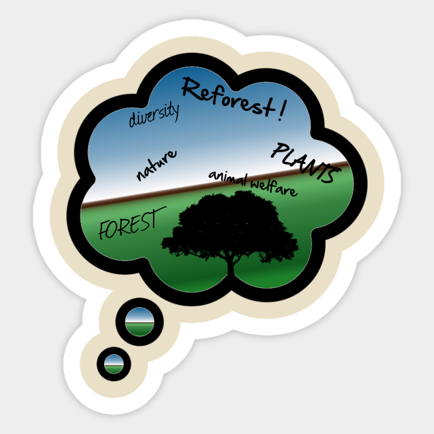 Think nature - Think Nature - Sticker | TeePublic