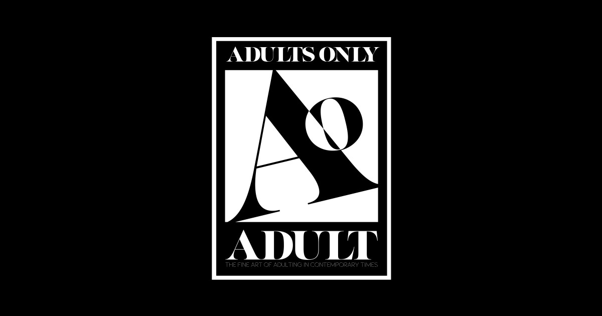 Adults Only Logo - Art - Sticker | TeePublic