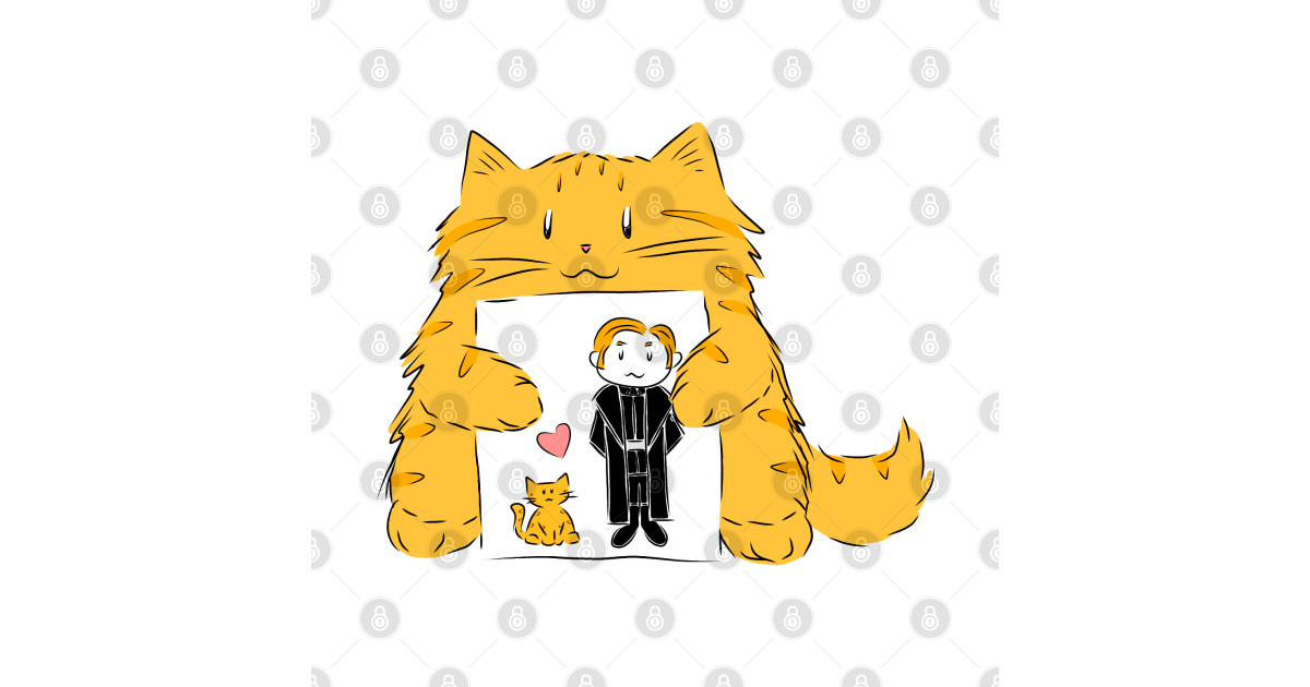 Millie with her drawing - Millicent The Cat - T-Shirt | TeePublic