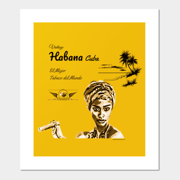 Vintage Habana Cuba Cigar - Vintage Cuban Cigar - Posters and Art ...