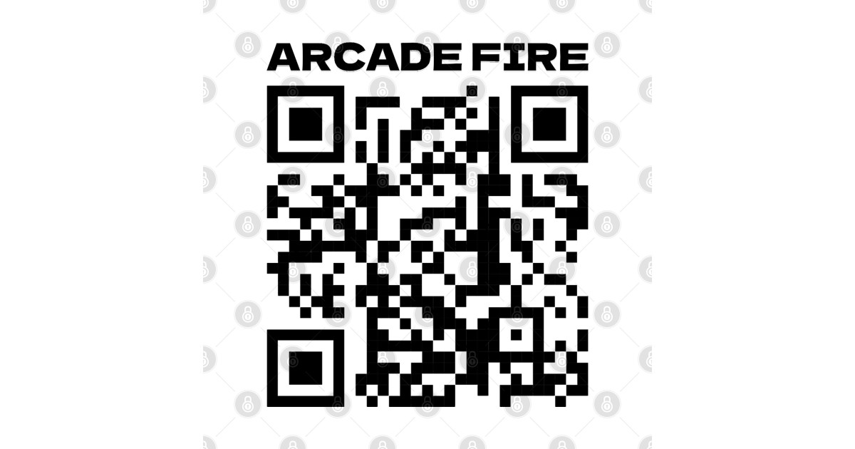 Arcade Fire QR Code – Indie Rock Minimalist Digital Design - Vintage ...