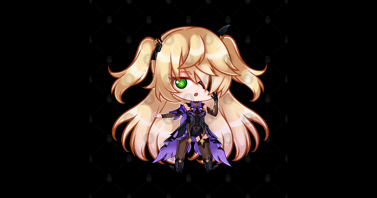 Fischl chibi - Genshin Impact - T-Shirt | TeePublic