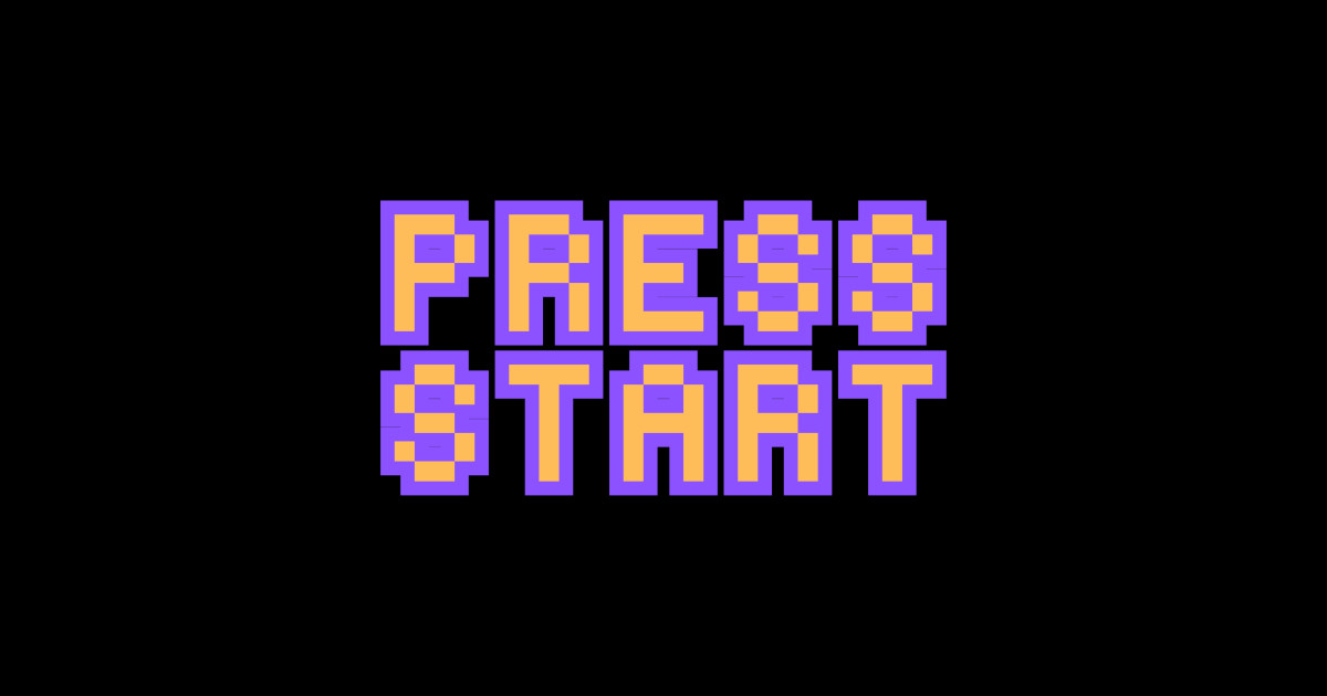 Vintage Video Game Press Start Design - Vintage Video Games - Sticker ...