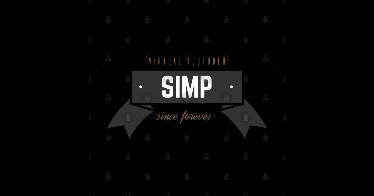 Virtual youtuber simp logo retro - Simp - Sticker | TeePublic