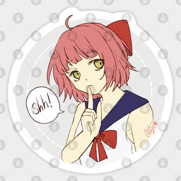 Sailorfuku Girl - Shh - Anime - Sticker | TeePublic
