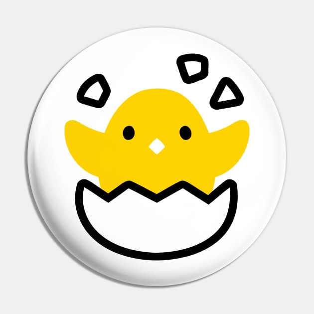 Hatching Egg Chick Emoticon - Emoji - Pin | TeePublic
