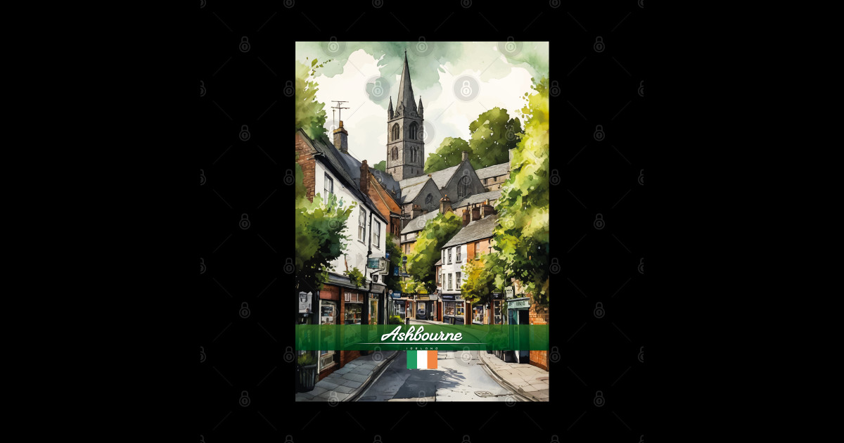 Ashbourne Ireland Travel - Ashbourne Ireland - Sticker | TeePublic