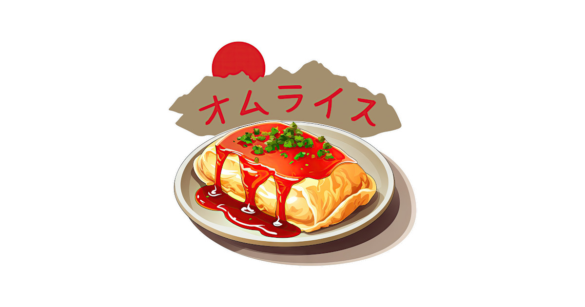 Omurice | Japanese cuisine | Traditional Food - Omurice - T-Shirt ...