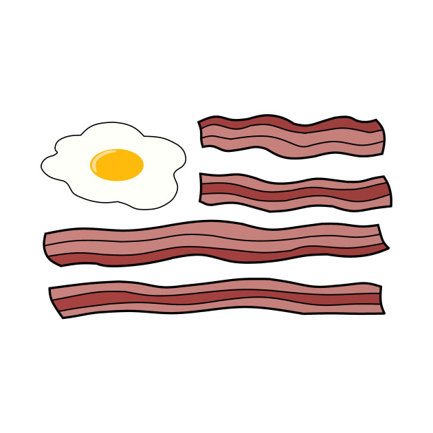 Bacon Flag - Bacon - T-Shirt | TeePublic