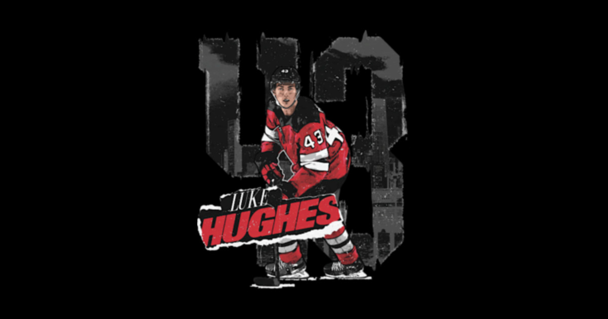 Luke Hughes New Jersey Rough - Luke Hughes - Sticker | TeePublic