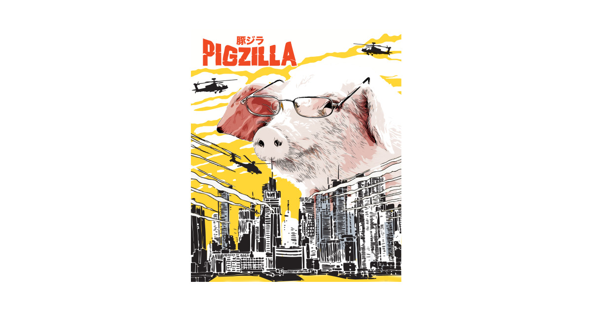 Pigzilla Funny Pigs Farm Poultry Farmer Gifts - Pig Lover Gifts - T ...