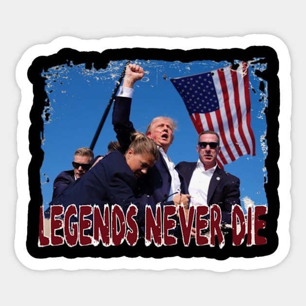 trump shot assassination - Trump Shot Assassination - Sticker | TeePublic