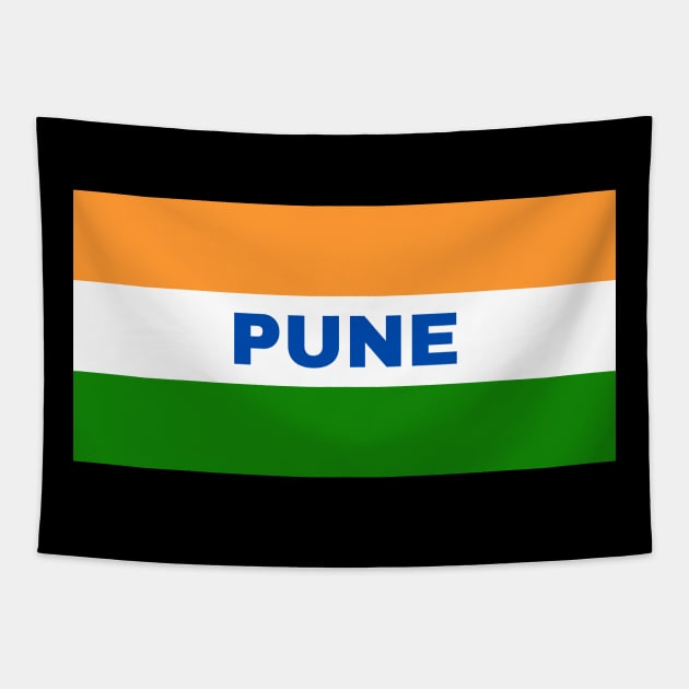 Pune City in Indian Flag Colors - India Flag - Tapestry | TeePublic