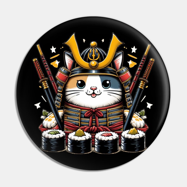 Women’s Japanese Cat Lover | Cute Kawaii Samurai Sushi Cat - Sushi ...