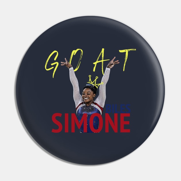 Simone Biles Goat - Simone Biles - Pin | TeePublic
