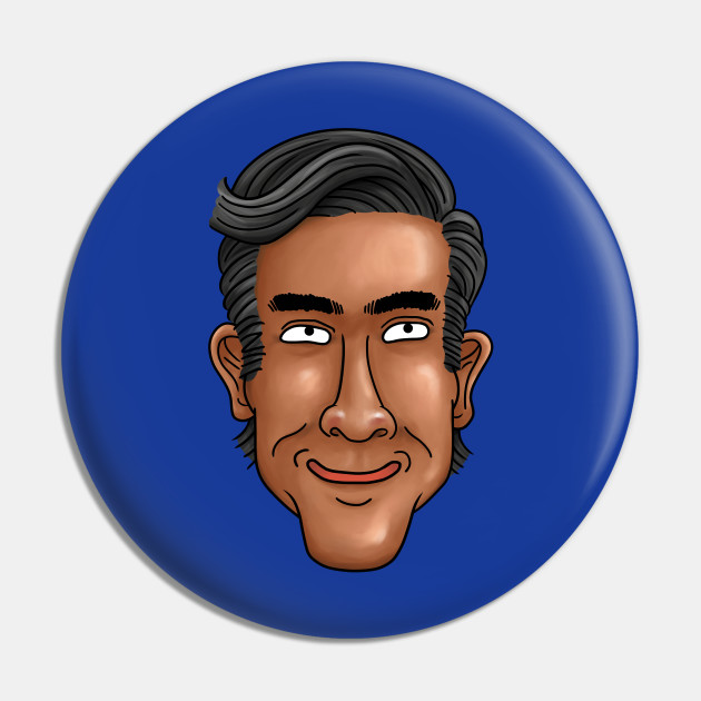 Rishi Sunak Funny Drawing - Rishi Sunak - Pin | TeePublic