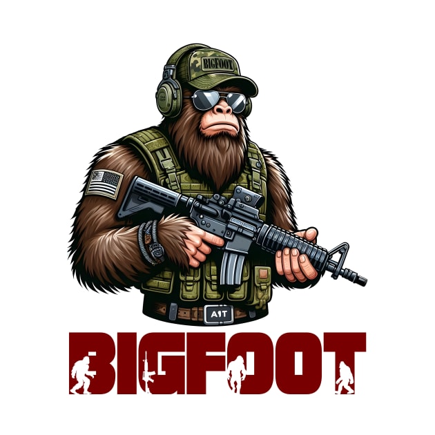 Tactical Bigfoot - Bigfoot - T-Shirt | TeePublic