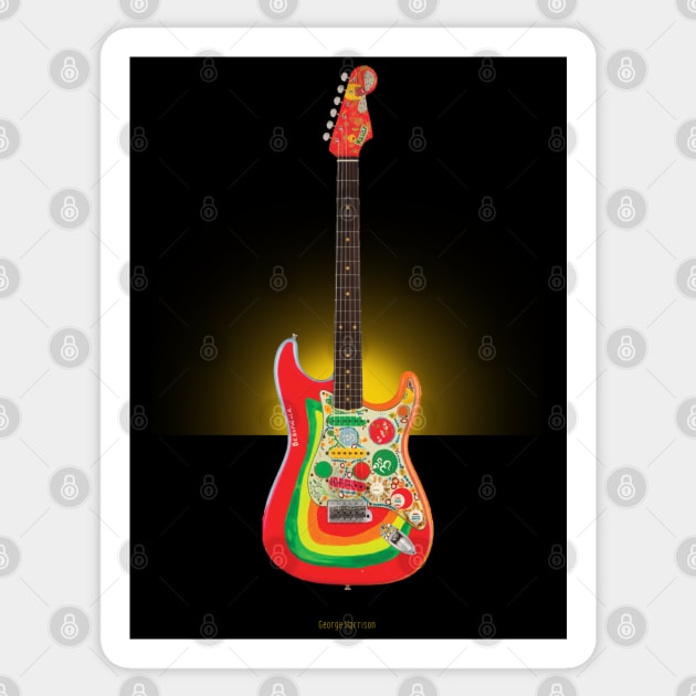 Legendary Guitars: George's "Rocky" Guitar - George Harrison - Sticker ...