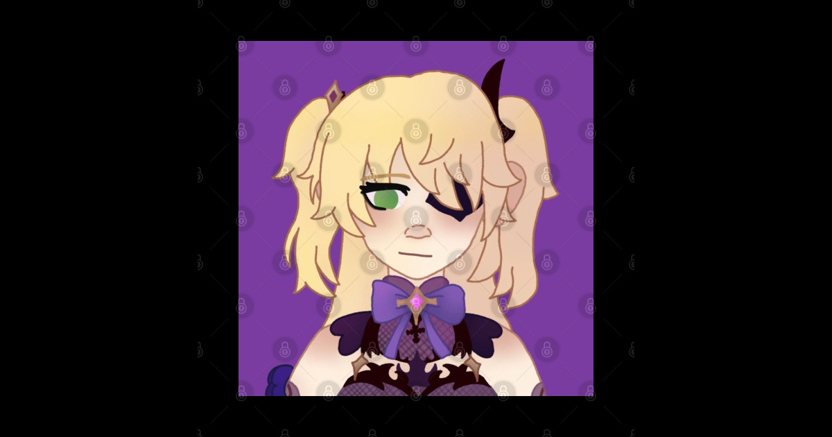 Fischl (purple) - Fischl - Sticker | TeePublic