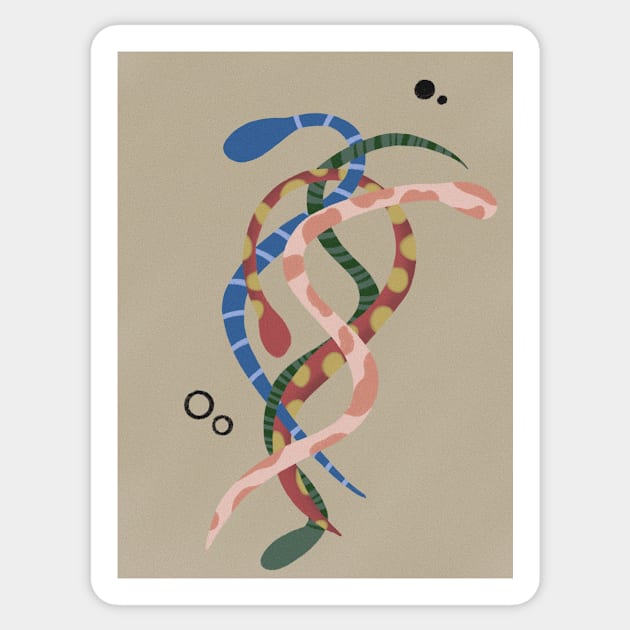 bundle of snakes - Snake - Sticker | TeePublic