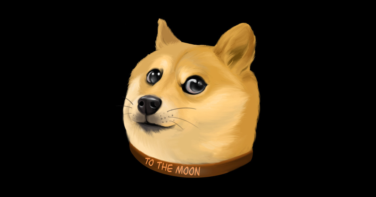 DOGE TO THE MOON - Bitcoin - Sticker | TeePublic