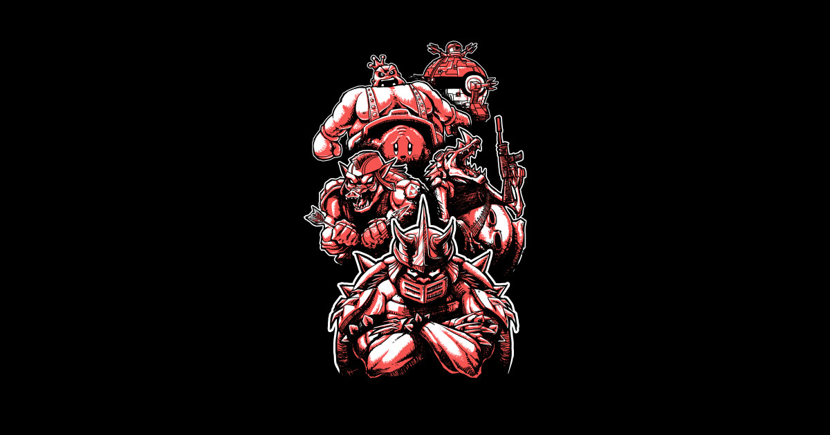 8-Bit Ninja Villains - Ninja Turtles - Sticker | TeePublic