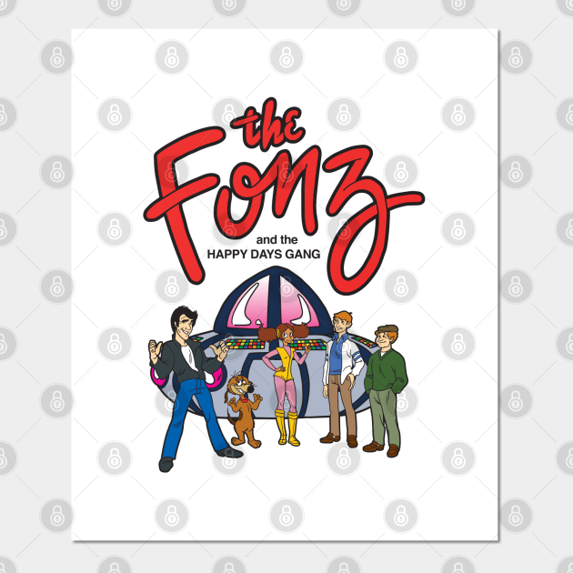 The Fonz Cartoon - The Fonz - Posters and Art Prints | TeePublic