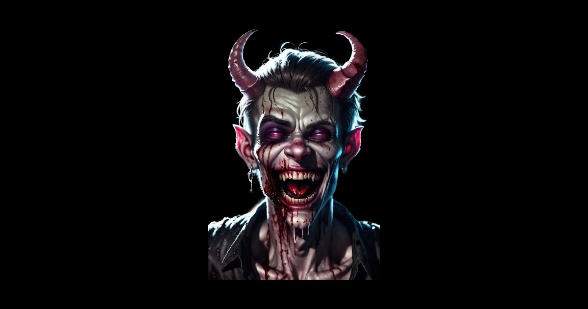 Crazy Laughing Devil with Bloody Smile - Crazy Laughing Devil With ...