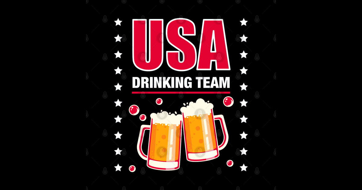 USA DRINKING TEAM - Usa Drinking Team - Sticker | TeePublic