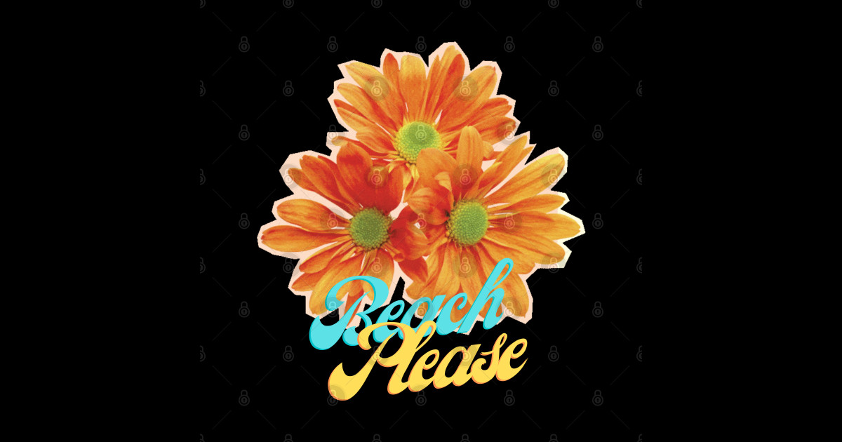 Beach Please - Retro - Sticker | TeePublic