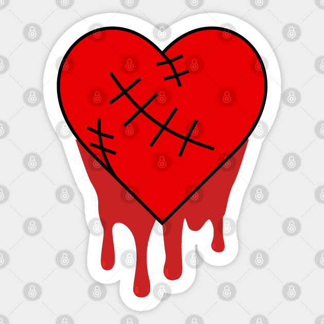 Bleeding Human Heart - Bleeding Heart - Sticker | TeePublic