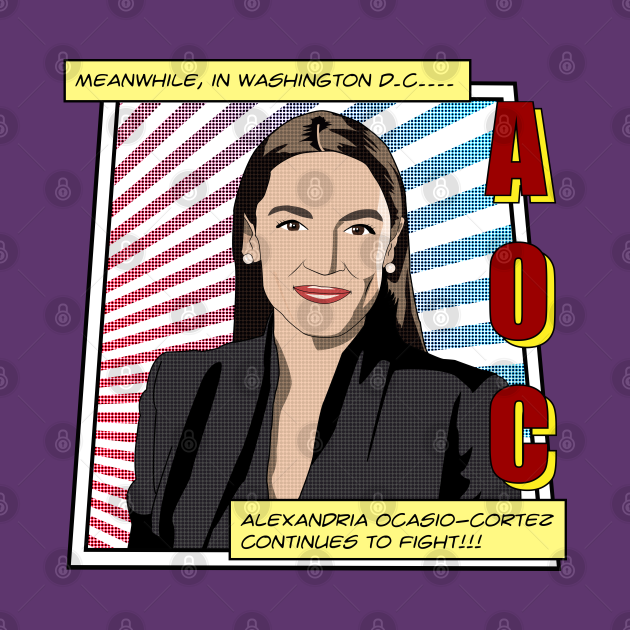 Alexandria Ocasio-Cortez Comic - Aoc - T-Shirt | TeePublic