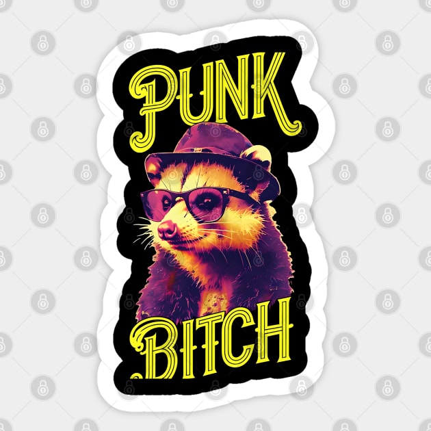 Neon Possum Punk - Possums - Sticker | TeePublic