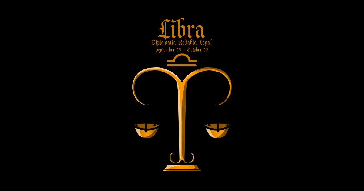 Libra Zodiac Sign Dates & Traits - Libra Zodiac Sign - Sticker | TeePublic