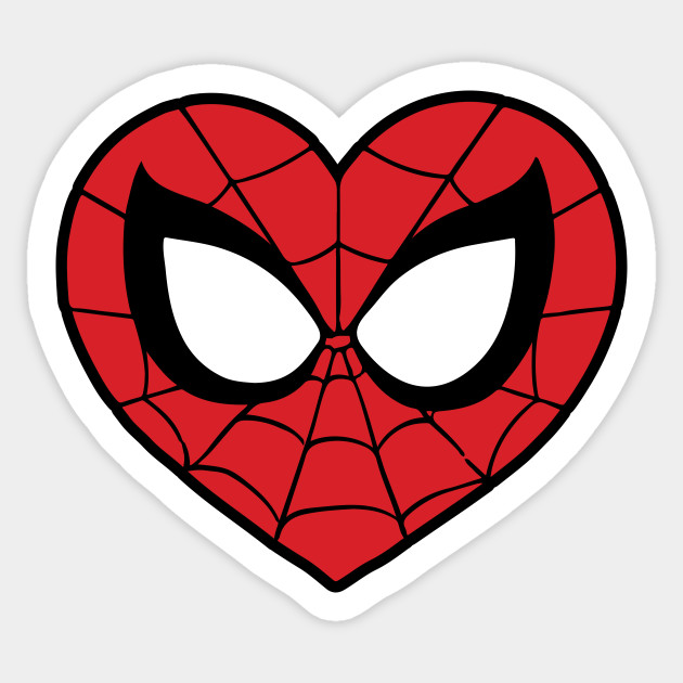 Spider-Man Heart - Spider Man - Sticker | TeePublic