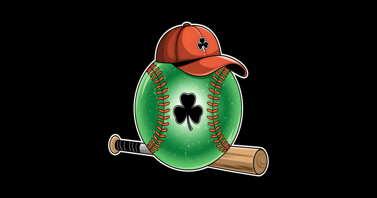 St Patricks day Shamrock Baseball Irish - Baseball Irish - Posters and ...