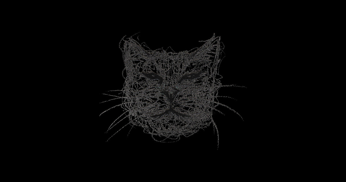 Cute sleepy cat pencil drawing - Cat Art - Sticker | TeePublic