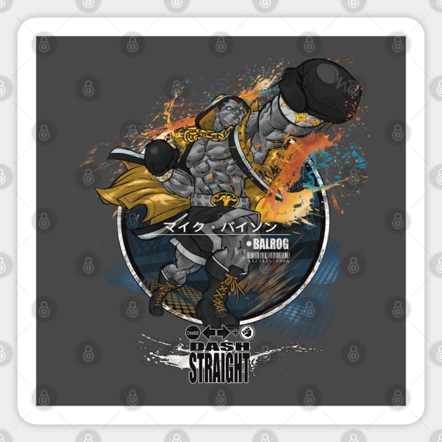 BALROG: DASH STRAIGHT - GOLD - Street Fighter - Sticker | TeePublic