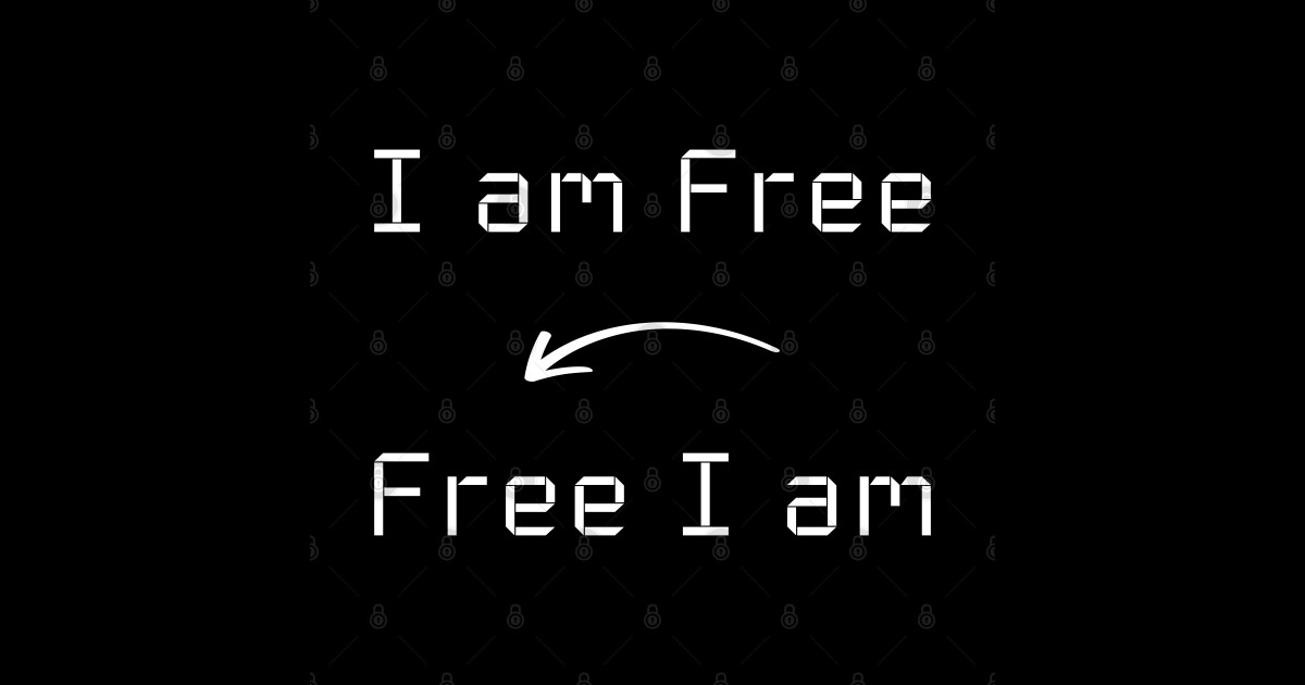 I am Free T-Shirt mug apparel hoodie tote gift sticker pillow art pin ...