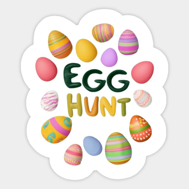 Egg hunt - Egg Hunt - Sticker | TeePublic