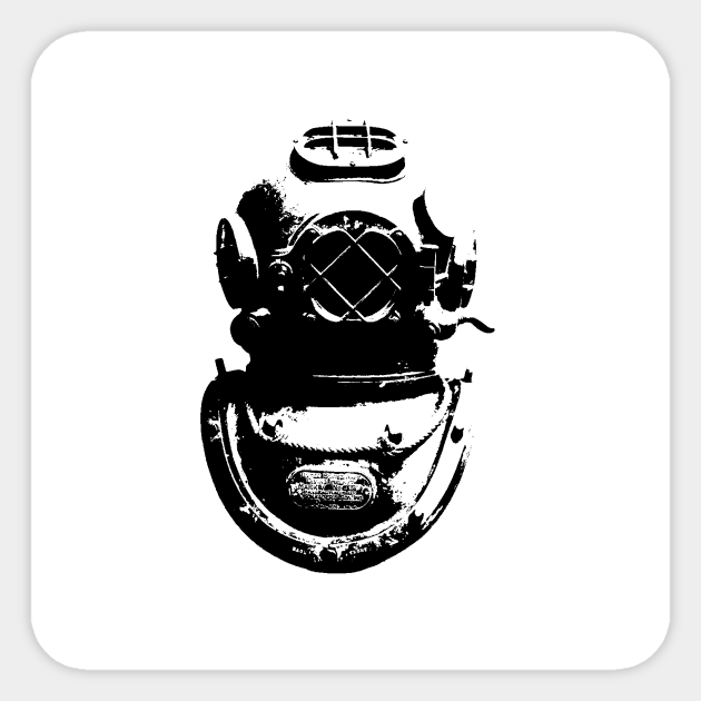Diving helmet - Diving Helmet - Sticker | TeePublic