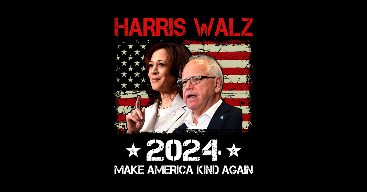 Harris Walz 2024 Make America Kind Again Harris Waltz Quote - Harris ...